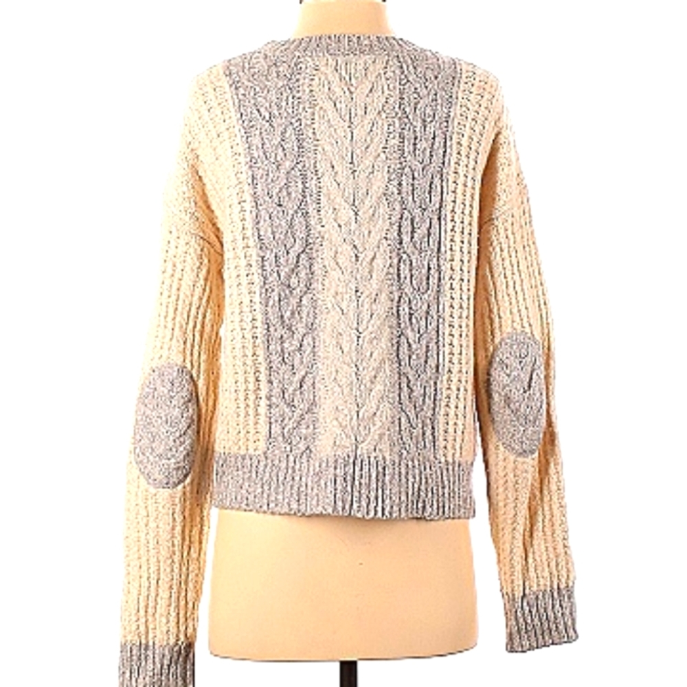 Anthro Sleeping On Snow Marie Cable Sweater - Gem